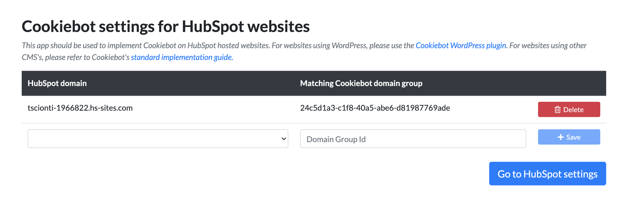 连接 Cookiebot 集成